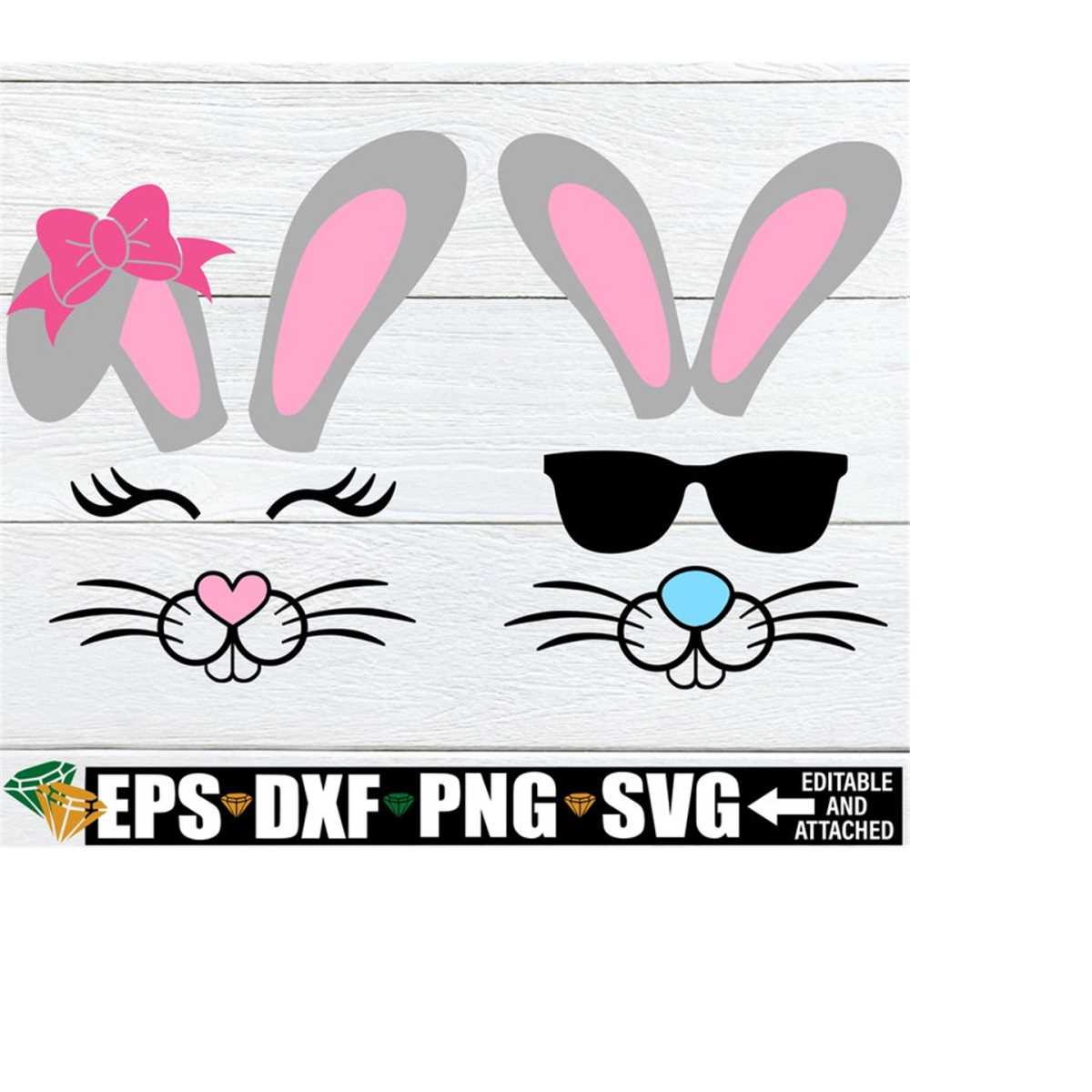 easter bunny face svg - Inspire Uplift