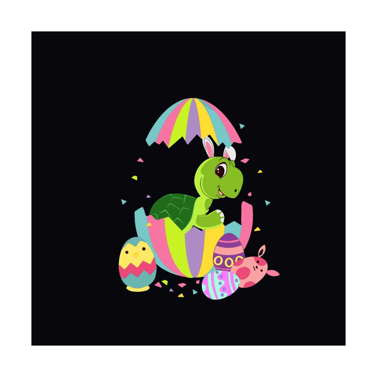 Funny Turtle Easter Egg Svg, Easter Day Svg, Bunny Turtle Sv | Inspire ...