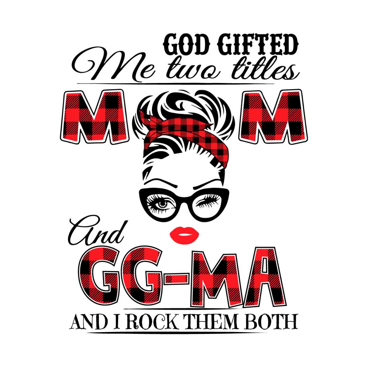 God Gifted Me Two Titles Mom And GG Ma Svg, Trending Svg, Mo | Inspire ...