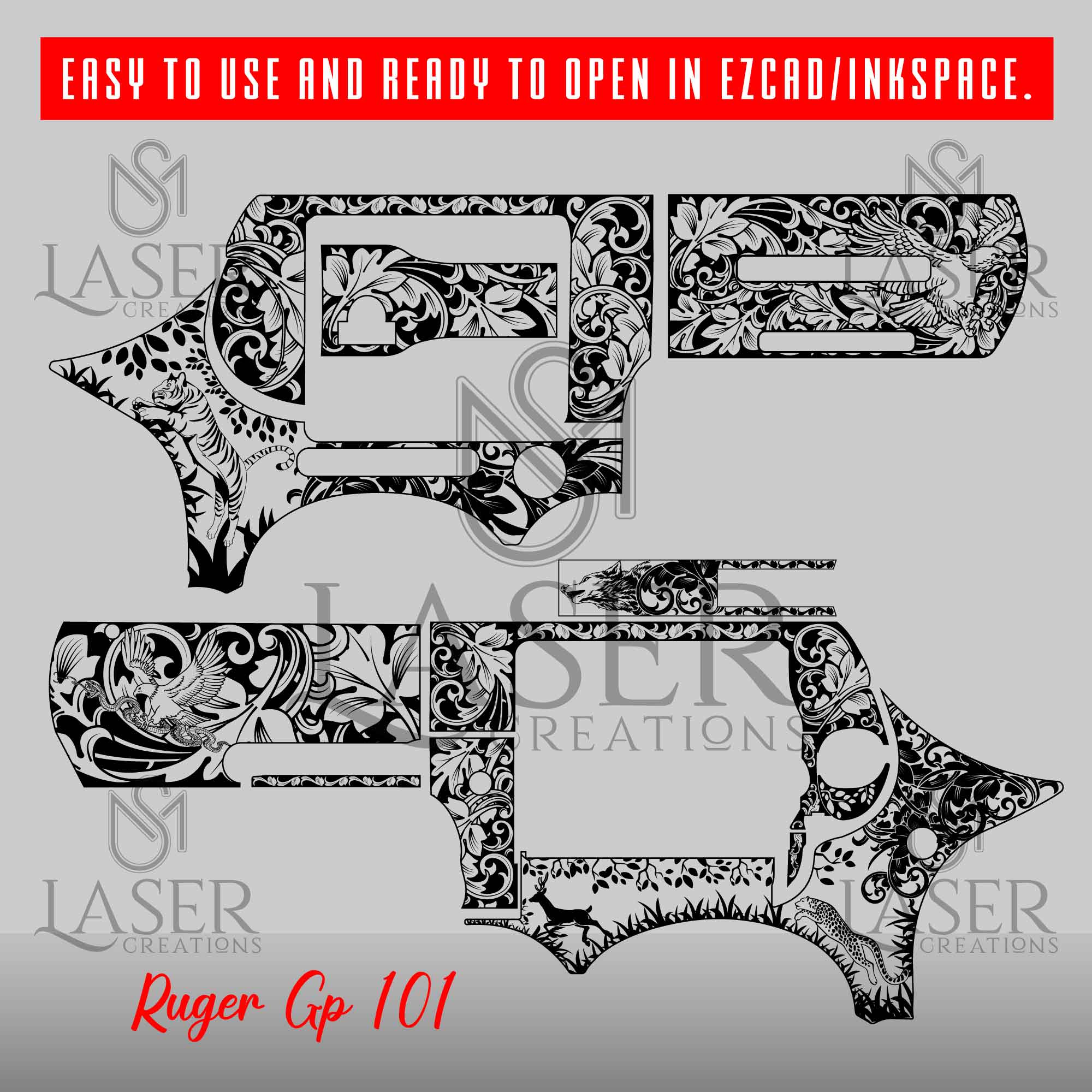 Ruger gp 101 Scroll With Hunting scene Design | Inspire Uplift