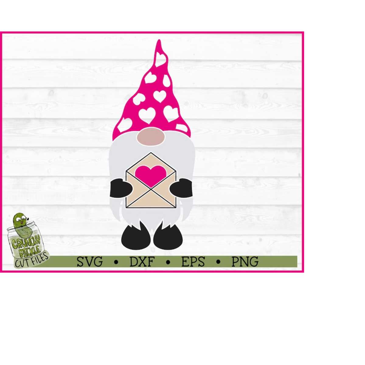 Valentine Gnome with Love Letter SVG File, dxf, eps, png, Va | Inspire ...