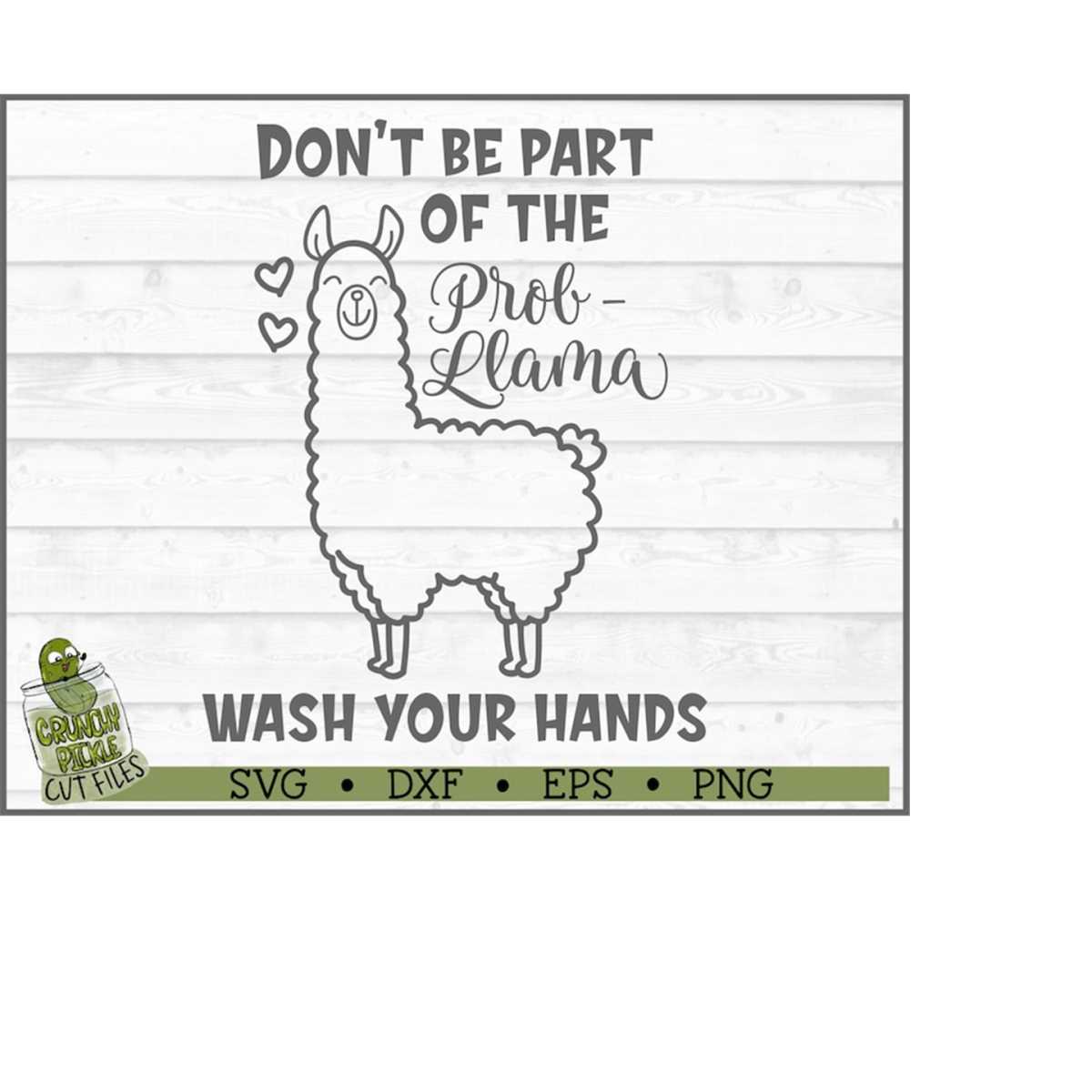 Llama Wash Your Hands SVG File, dxf, eps, png, Bathroom Sign - Inspire ...