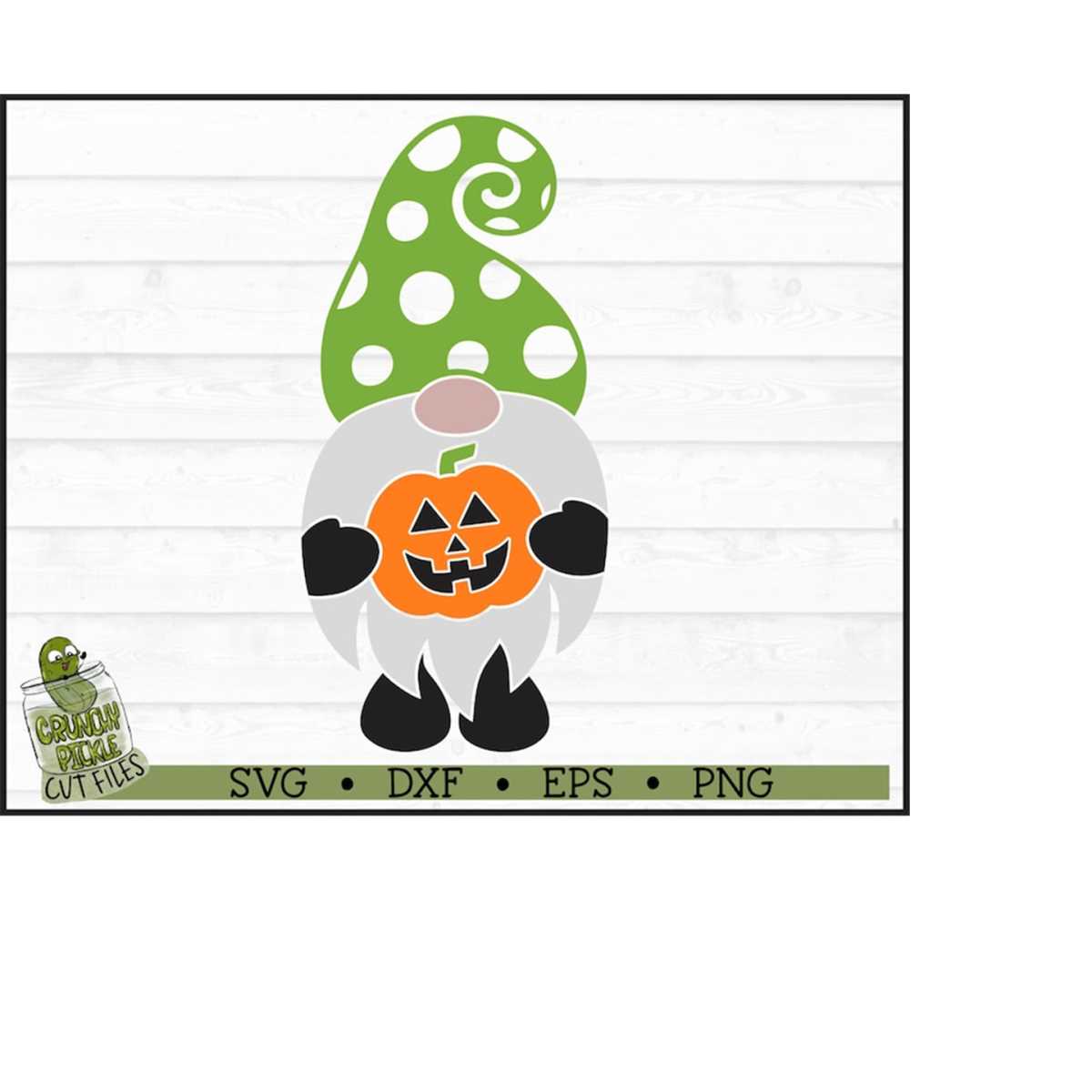 Halloween Gnome Pumpkin SVG File, dxf, eps, png, Halloween G - Inspire ...