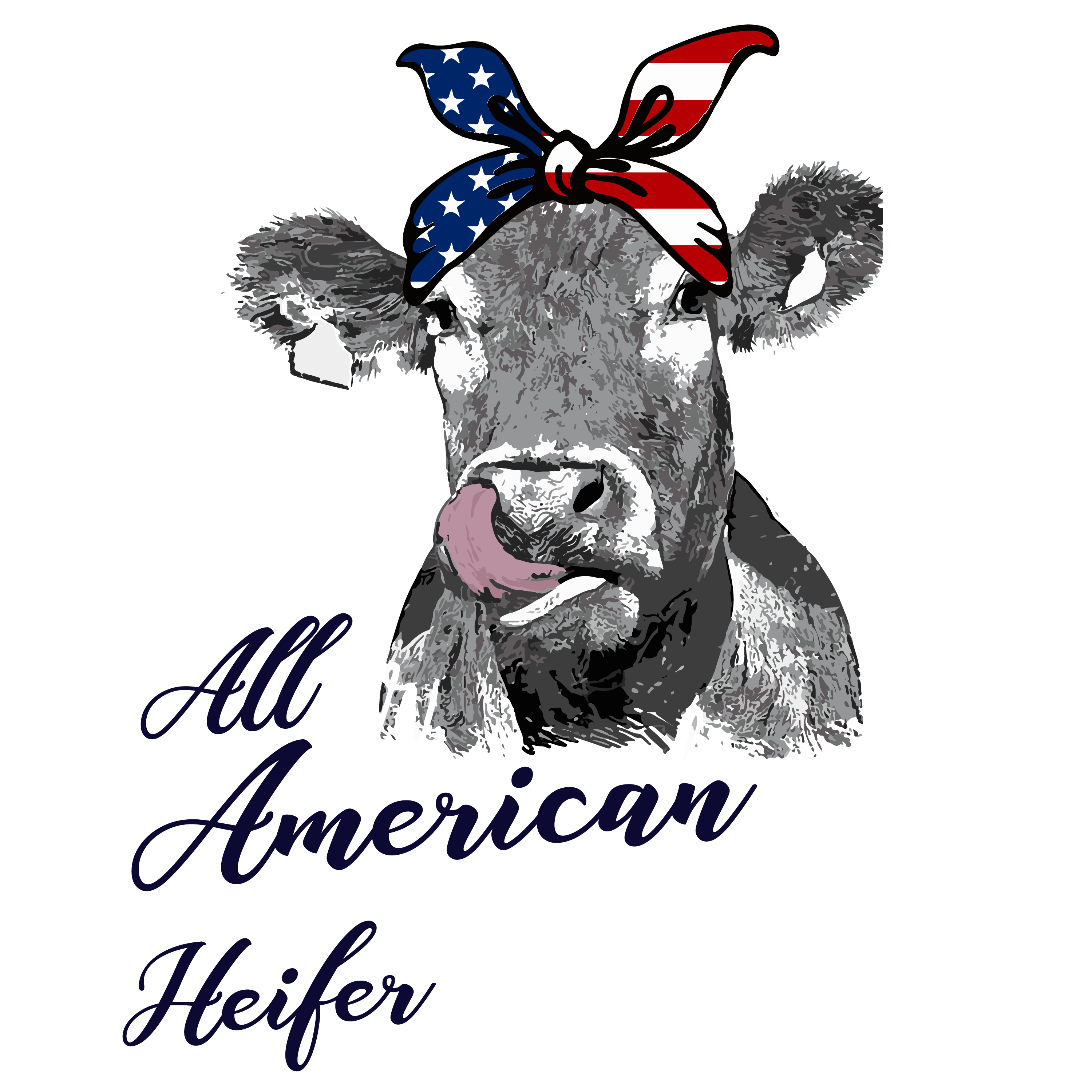 All American heifer Svg, All American vector, Fourth Of July | Inspire ...