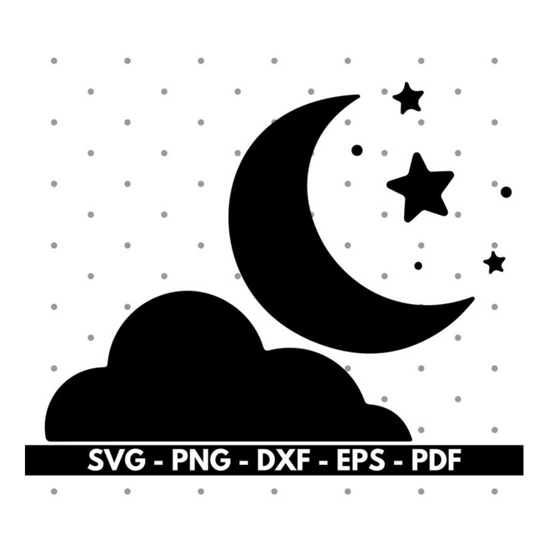 Moon and Stars svg, Stars svg, Moon svg, Cricut and Silhouet | Inspire ...