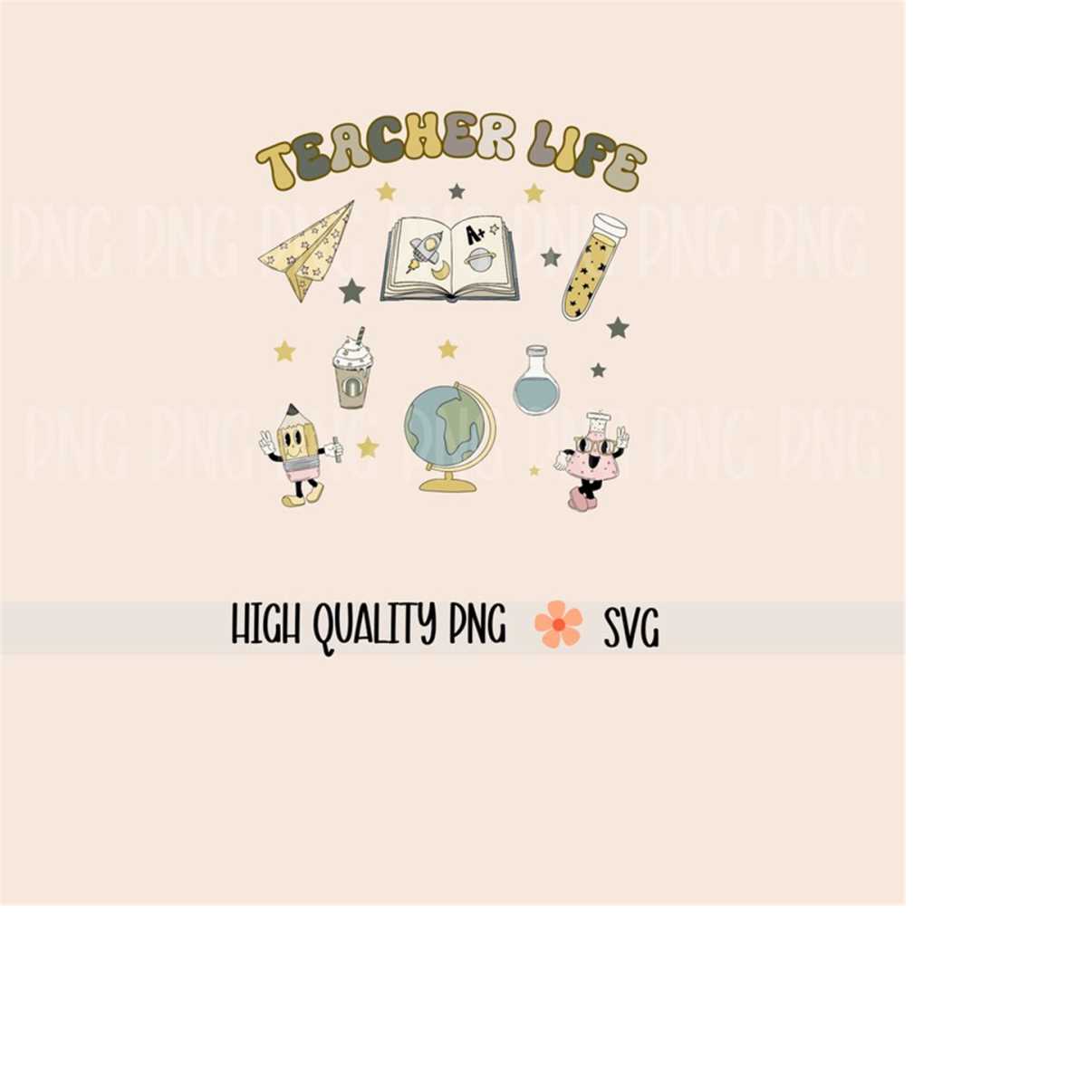 Teaching Life Svg, Teacher Collage Png, Digital Download, Tr - Inspire ...