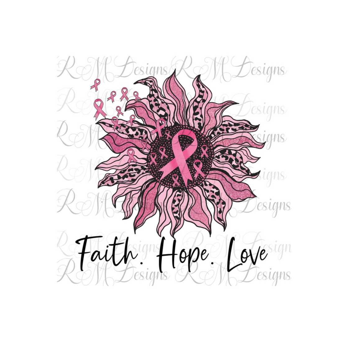 Faith, Love, Hope Breast Cancer Awareness SVG, Faith, Love, | Inspire ...