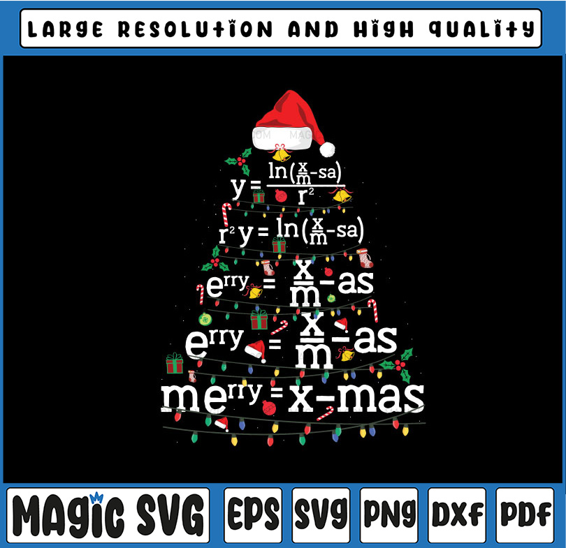 Math Christmas Tree SVG, Christmas Tree Math Teacher Gift sv | Inspire ...