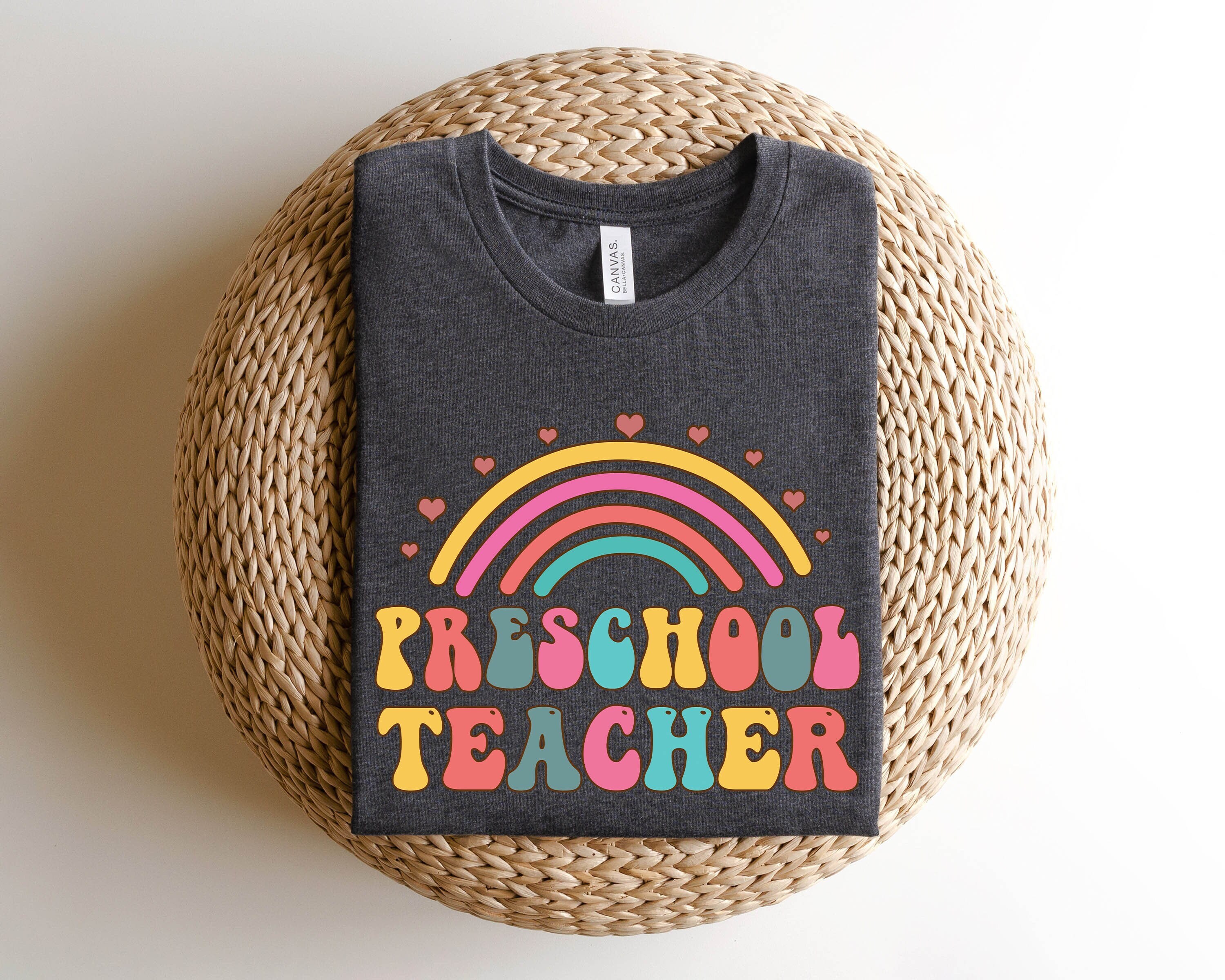 Preschool Teacher Shirt Png, Colorful Teacher Shirt Png, TSh - Inspire ...