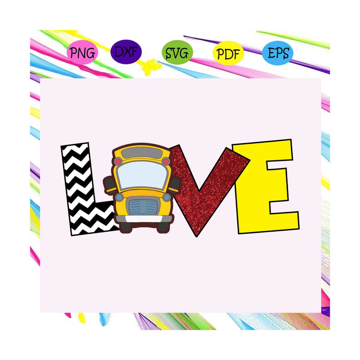 Love bus SVG, bus svg, bus gift, hippie bus, bus driver, bus - Inspire ...