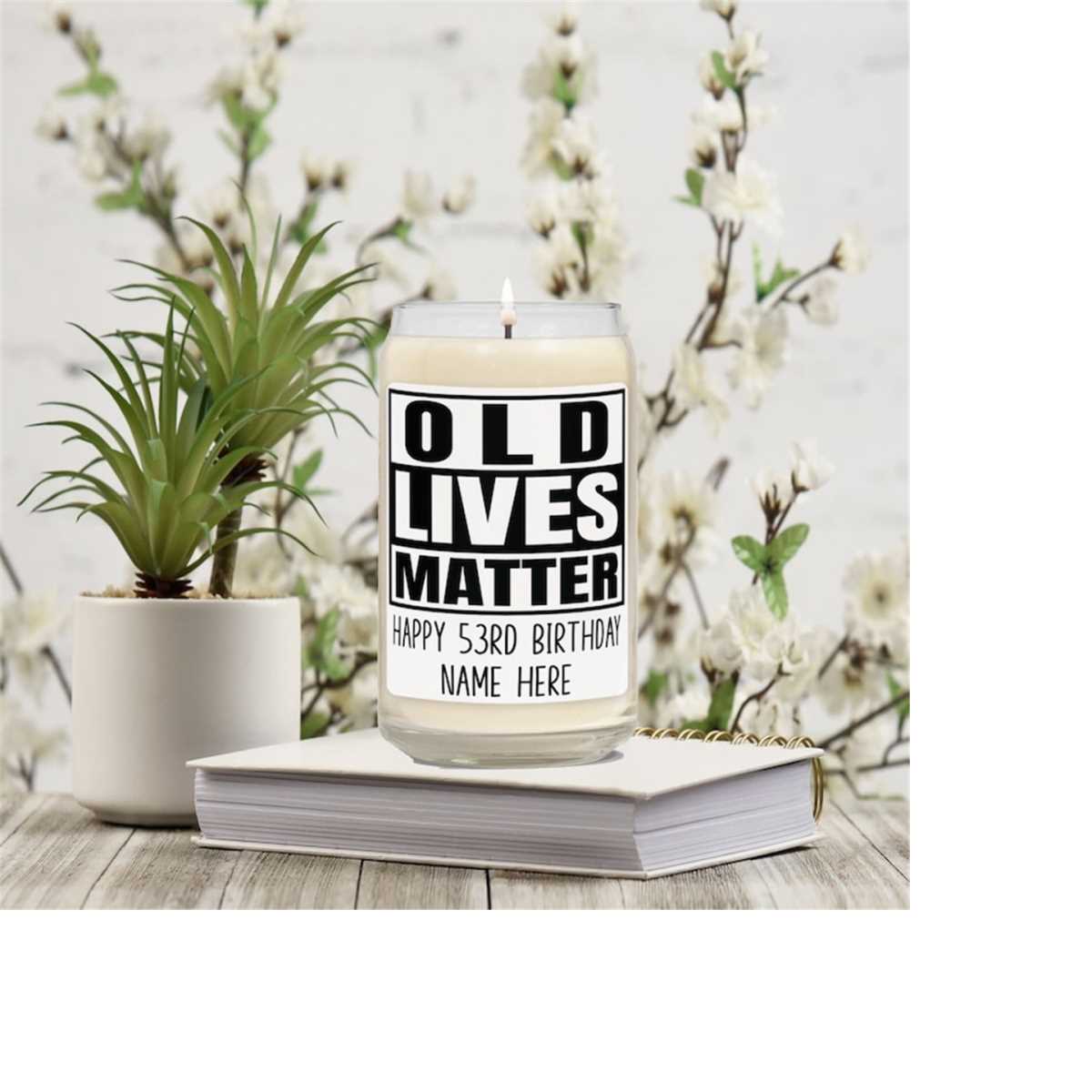 53rd Birthday Candle Personalized With Name, Old Lives Matte | Inspire ...