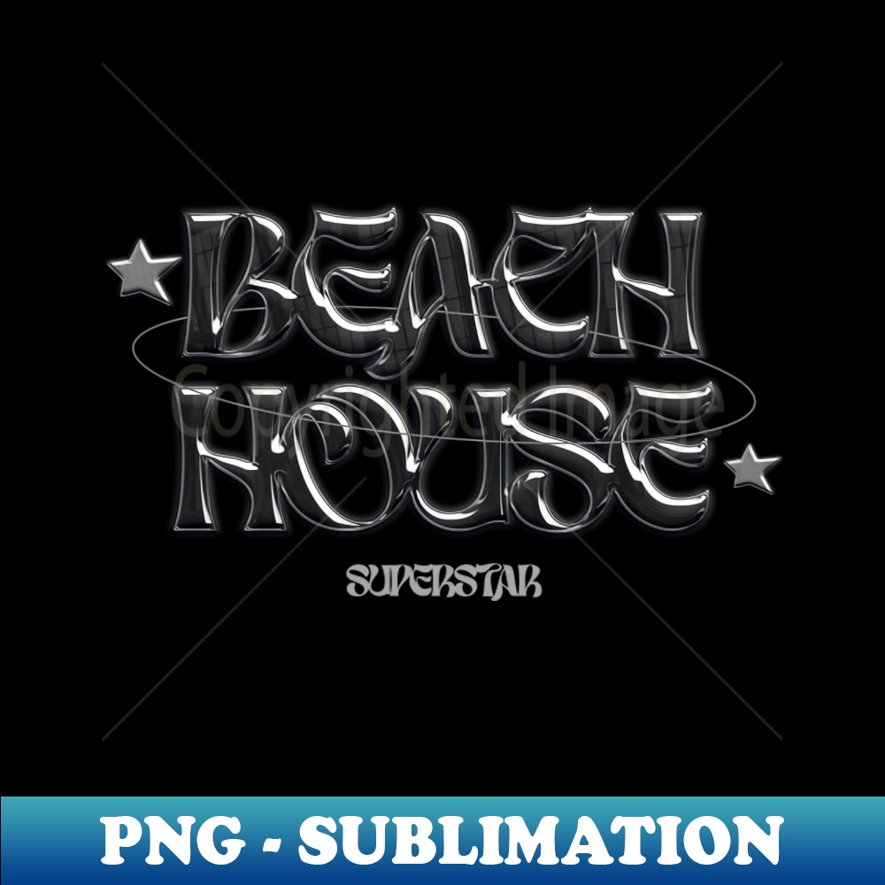 Beach House Y2K Logo - High-Resolution PNG Sublimation File | Inspire ...