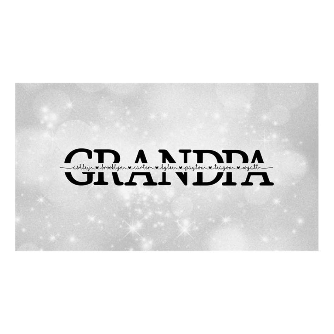 Family Clipart: Split Name Frame Word 'GRANDPA' in Formal Bl | Inspire ...