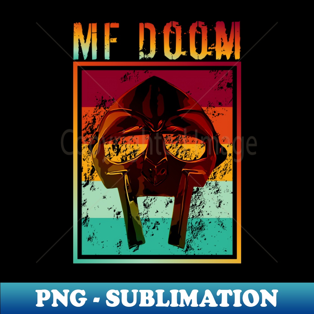 MF Doom Retro poster - Special Edition Sublimation PNG File - Inspire Uplift
