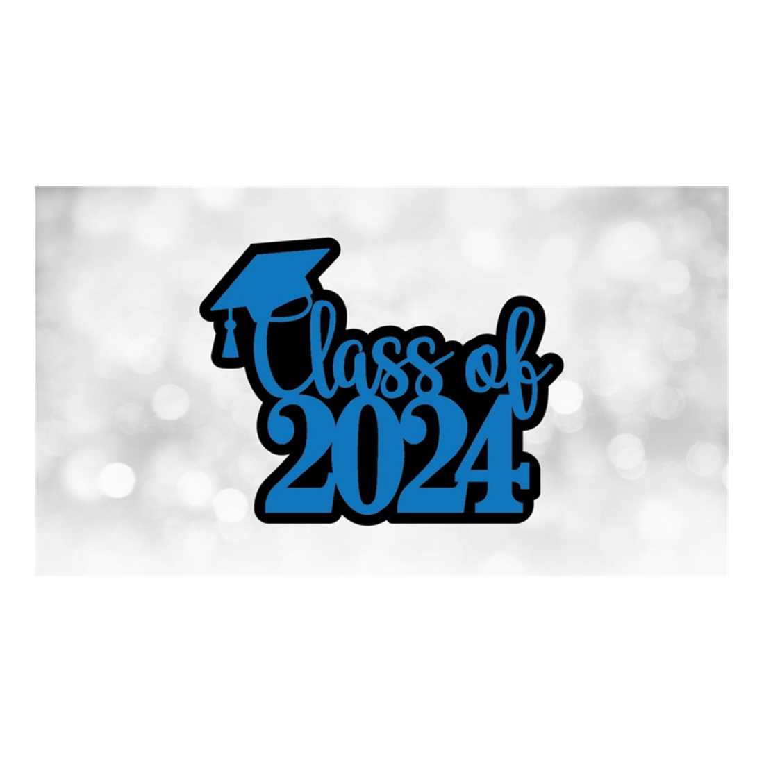 Educational Clipart: Blue Words 'Class of 2024' with Cap on - Inspire ...