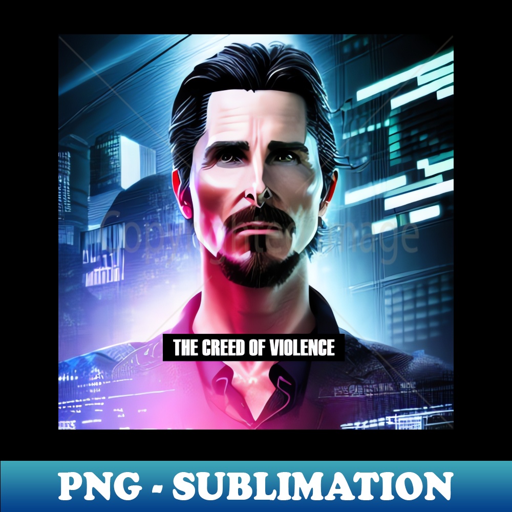 Cyberpunk Christian Bale - Signature Sublimation PNG File - | Inspire ...