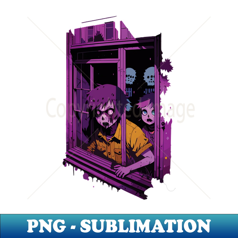 Zombies at the window - PNG Transparent Digital Download Fil - Inspire ...