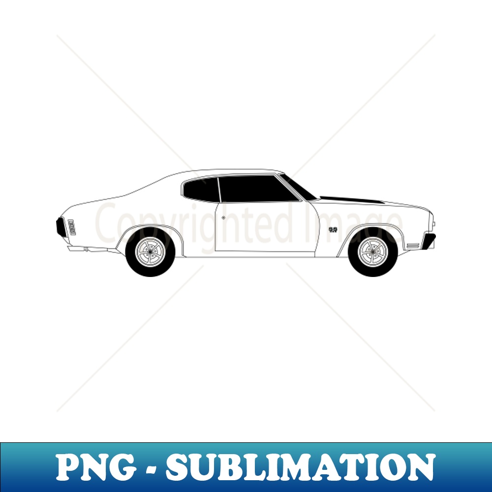 Chevelle SS Black Outline - Premium Sublimation Digital Down | Inspire ...