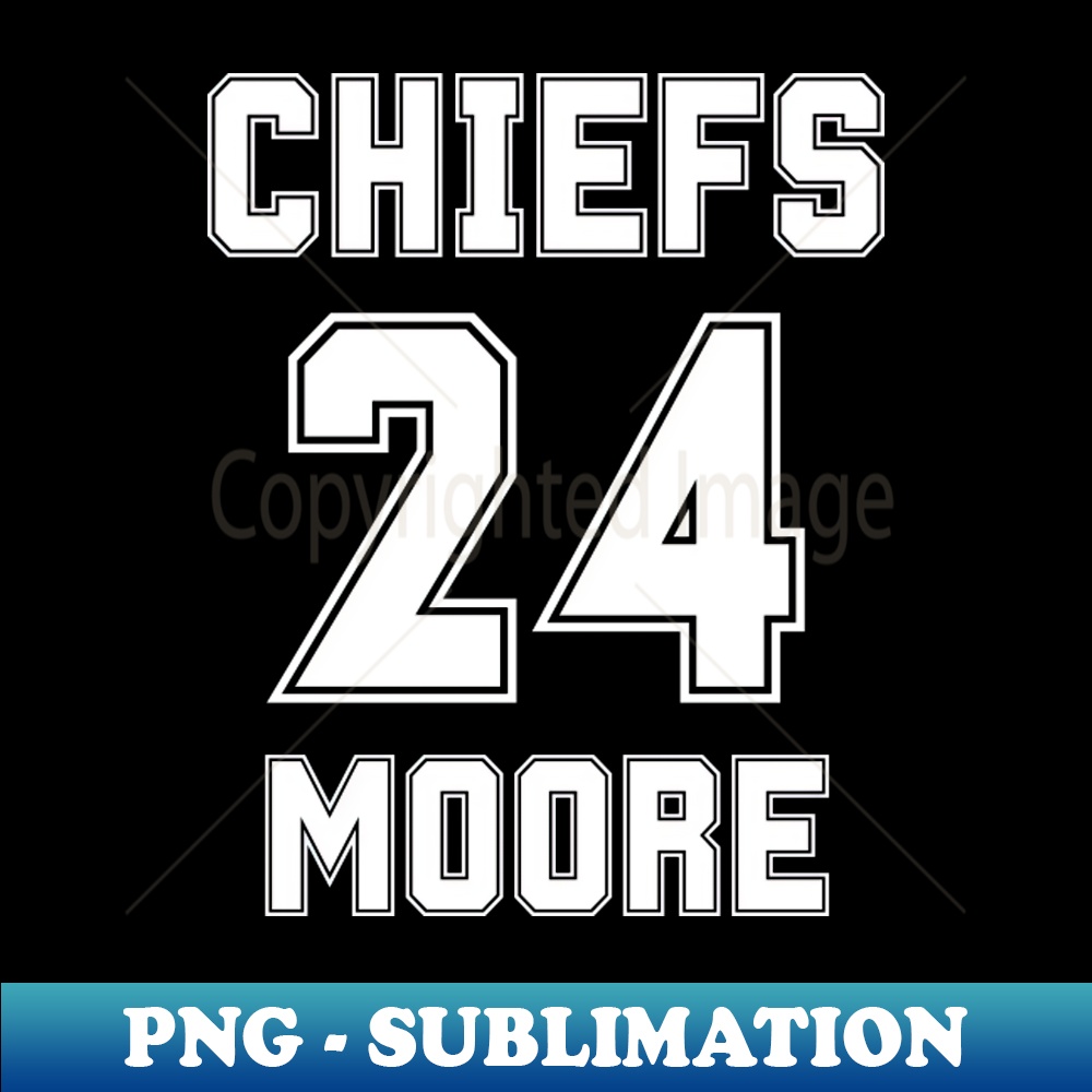 Chiefs Football kC Chiefs Number 24 MOORE - Elegant Sublimat | Inspire ...