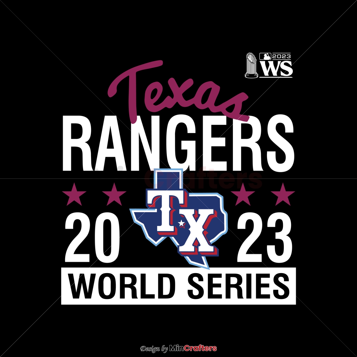 Baseball Texas Rangers 2023 World Series SVG Download - Inspire Uplift