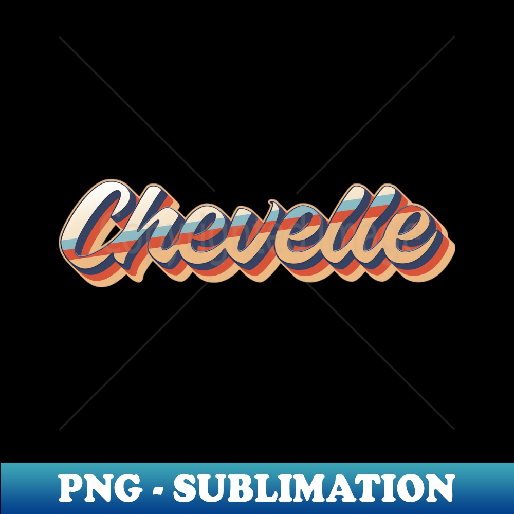Chevelle name - cool 70s retro font surf style design - Excl | Inspire ...