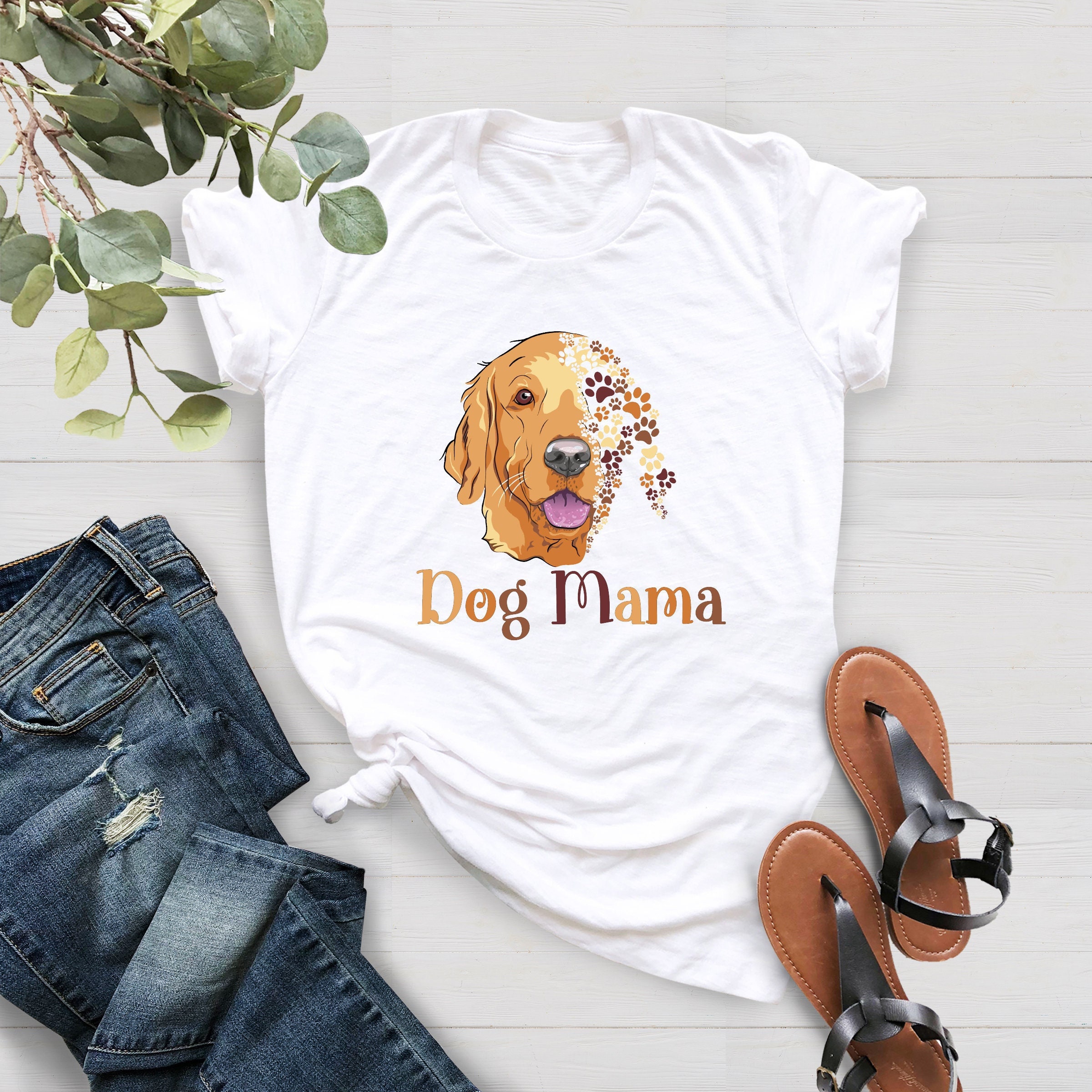 Dog Mama Shirt PNG, Dog Face and Paws Shirt PNG, Dog Mom Shi - Inspire ...