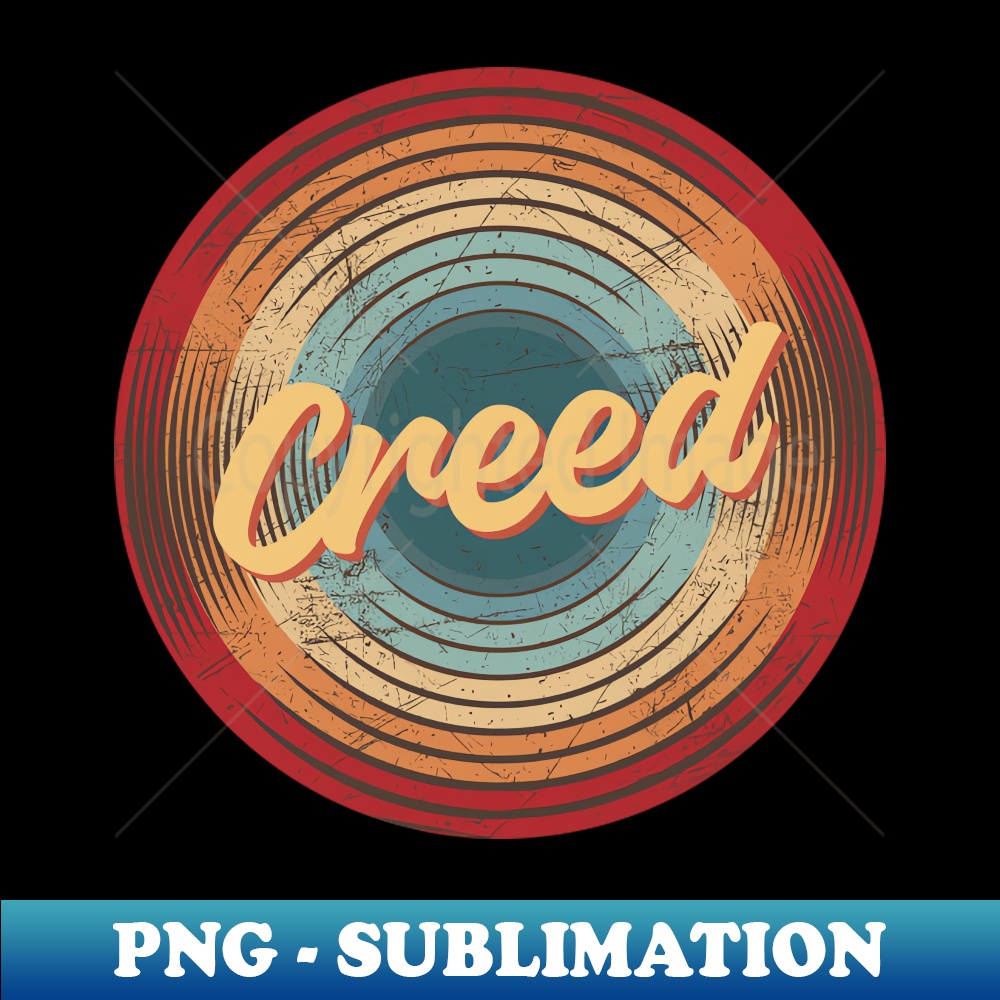 creed vintage circle - Retro PNG Sublimation Digital Downloa - Inspire ...