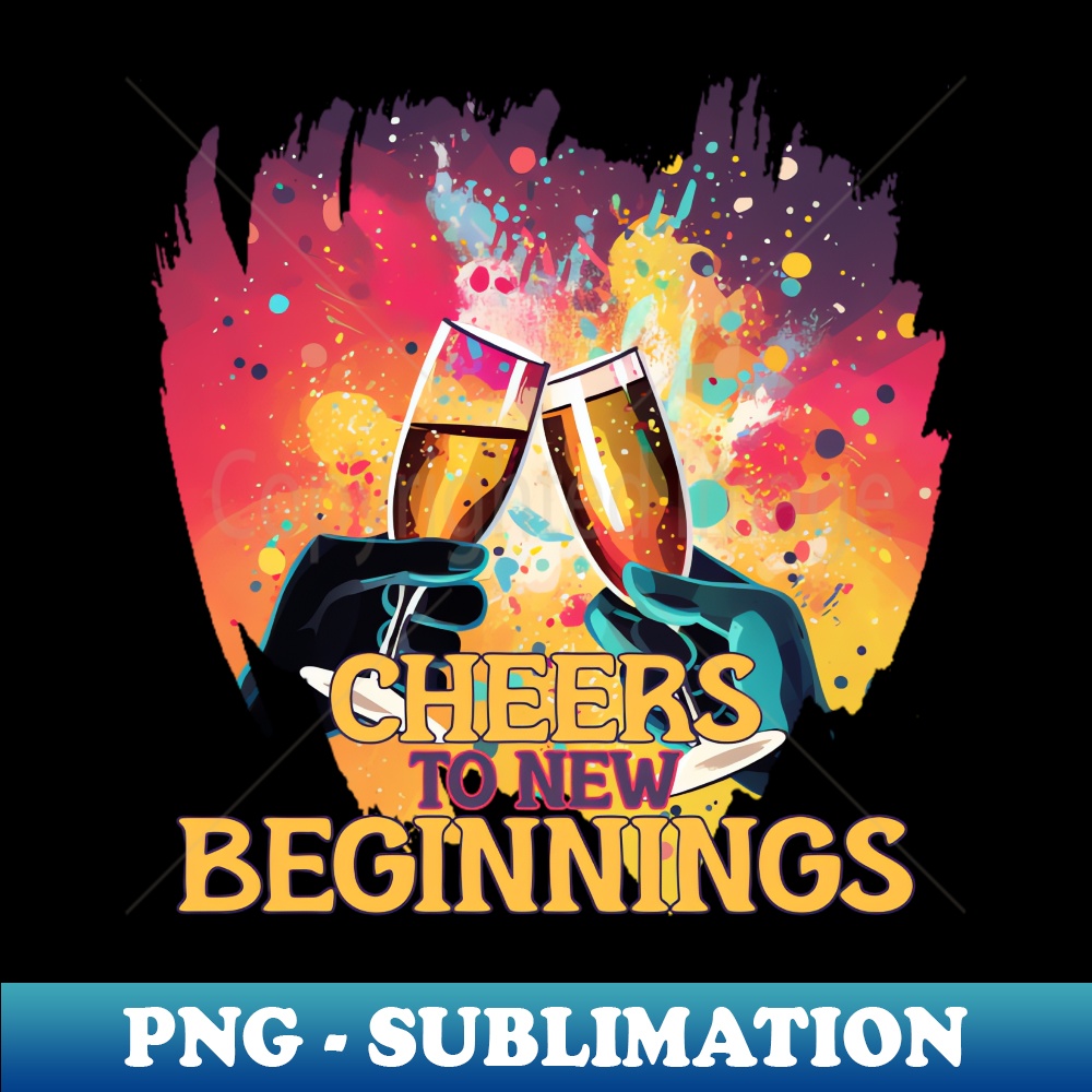 Cheers to New Beginnings - Professional Sublimation Digital - Inspire Uplift