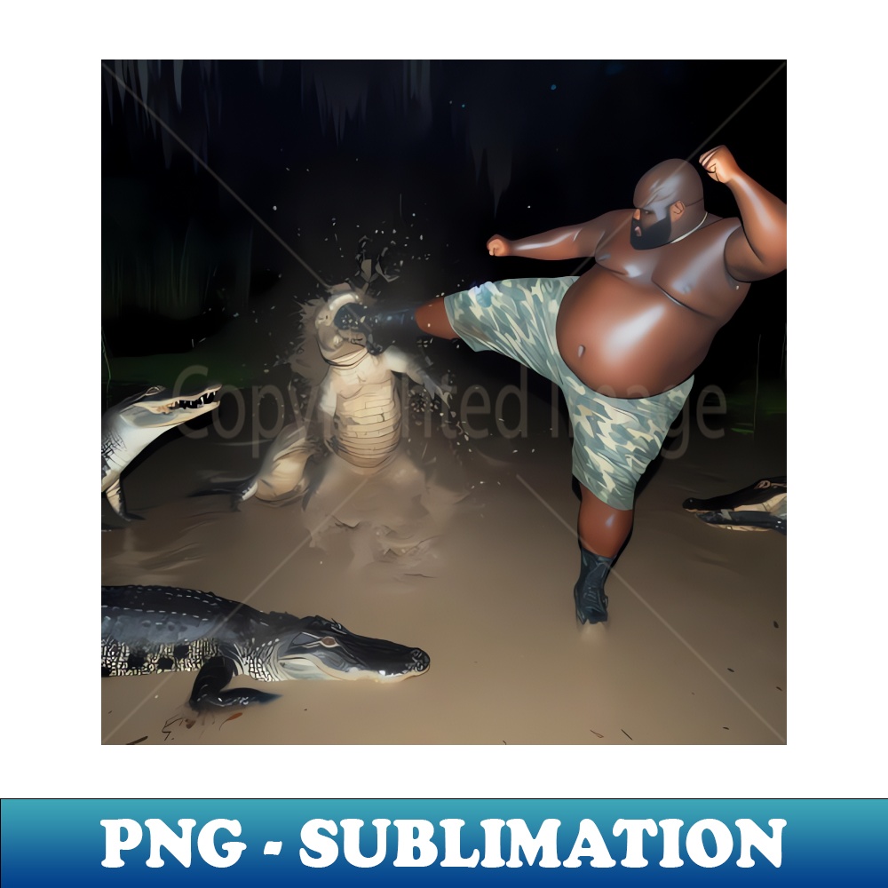 Funny Big Man Kicking a Crocodile In The Face - Rick Ross Ki | Inspire Uplift