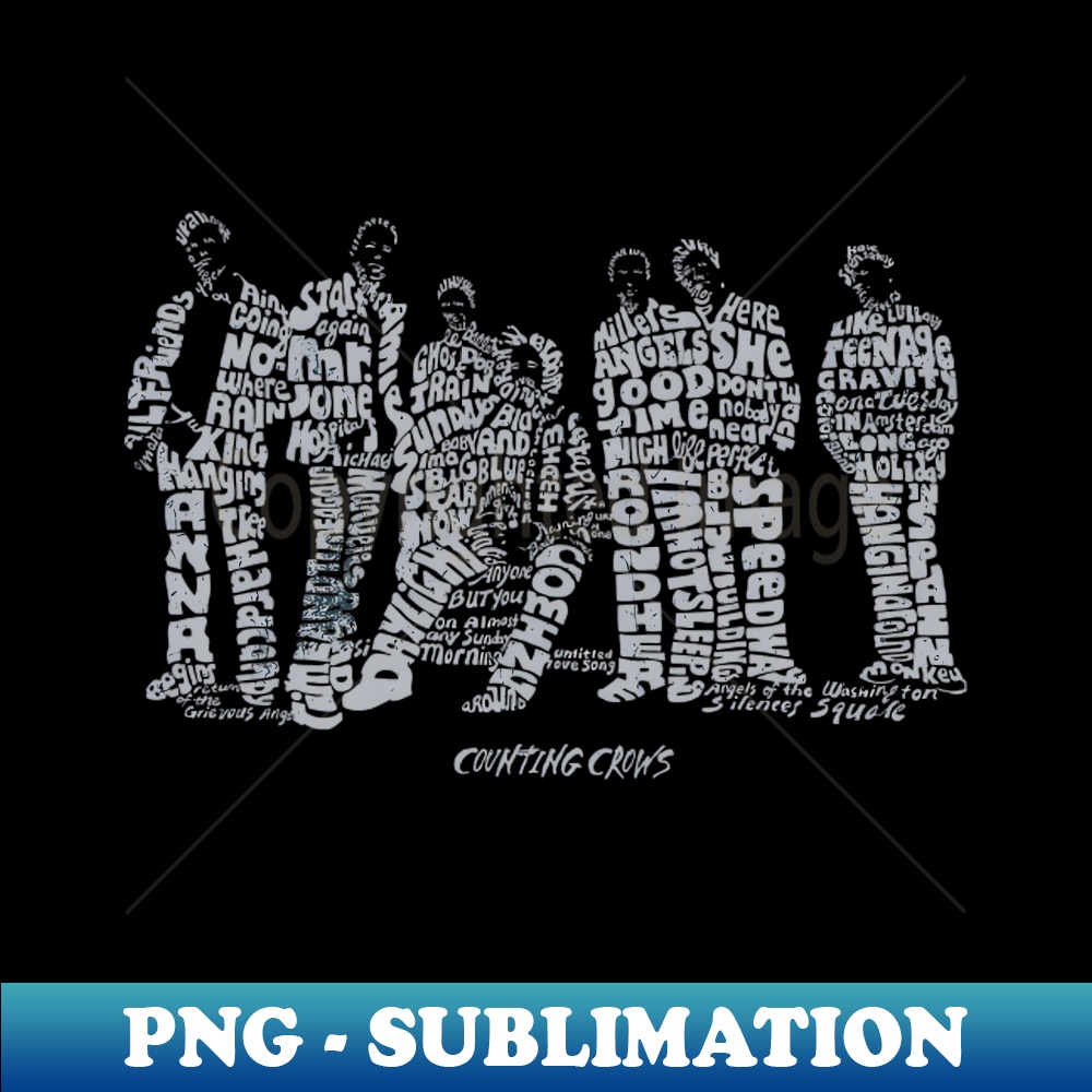 Counting Crows Vintage - PNG Transparent Sublimation Design | Inspire ...