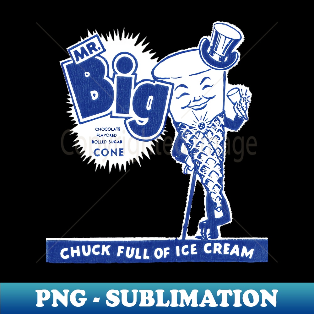 1948 Mr Big Brand Ice Cream Cone - PNG Sublimation Digital D | Inspire ...