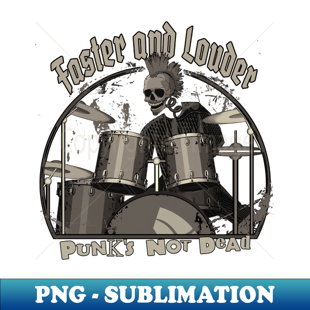 Faster And Louder Punk Drummer - Signature Sublimation PNG F | Inspire ...