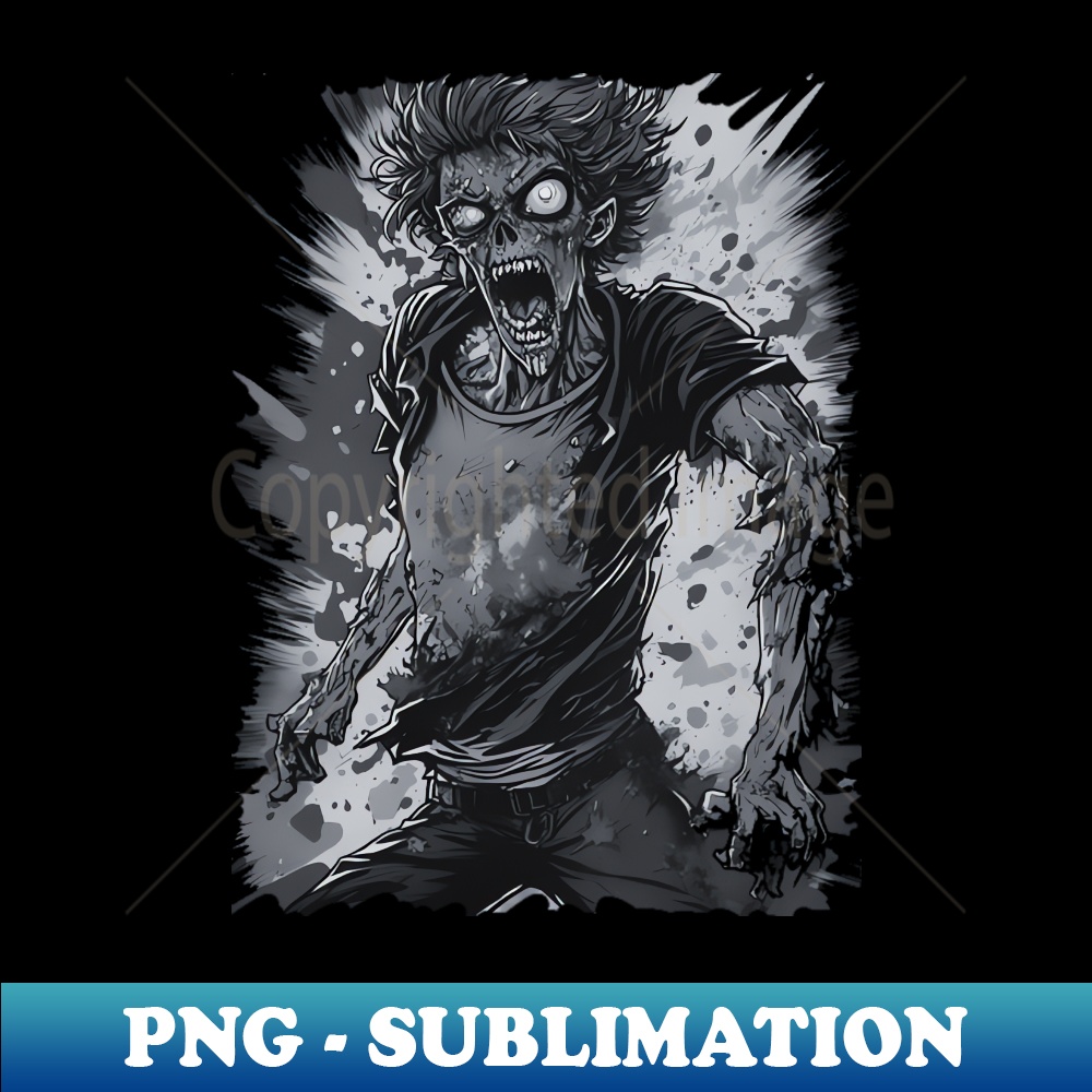 Zombie comic book style black and white - Digital Sublimatio | Inspire ...