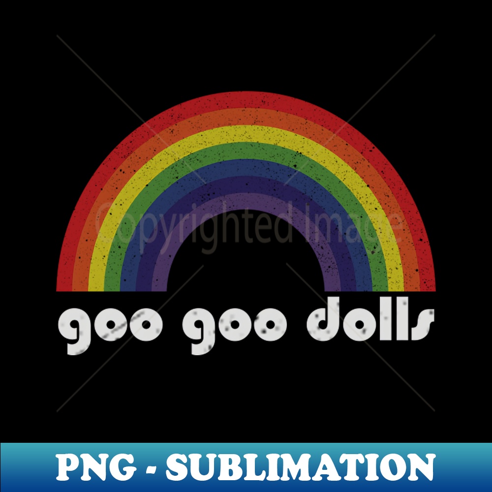Goo Goo Dolls Vintage Retro Rainbow - Instant Sublimation Di | Inspire ...