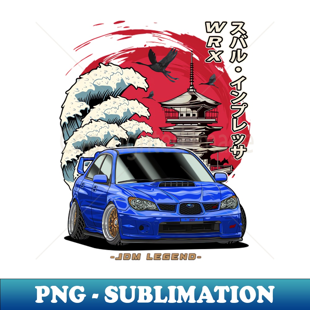 Niippon Blue Subie Impreza WRX STi Hawk Eye - Retro PNG Subl | Inspire ...