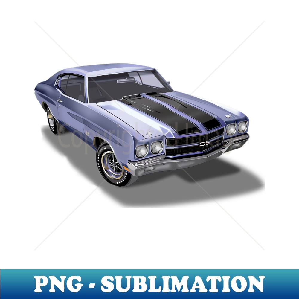 Vintage 1970 Chevrolet Chevelle SS Blue - Instant Sublimatio - Inspire ...