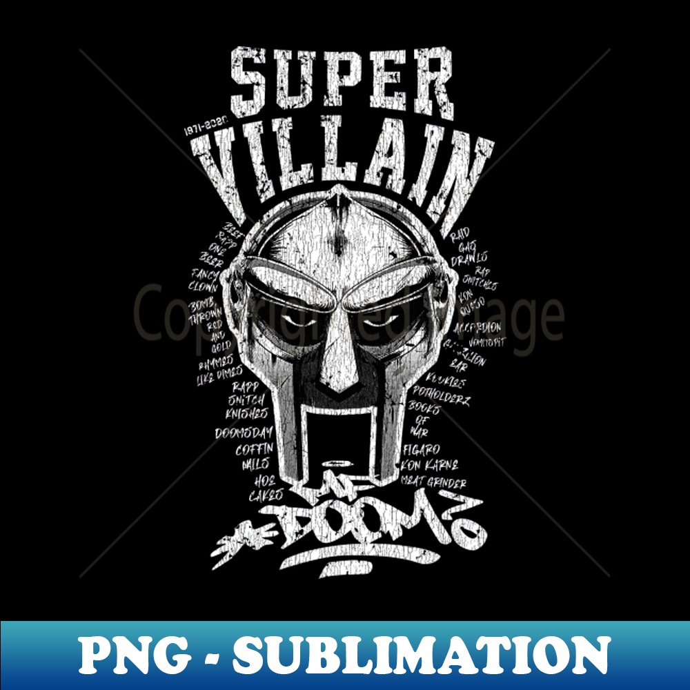 Villain MF Doom White - Exclusive Sublimation Digital File - | Inspire ...