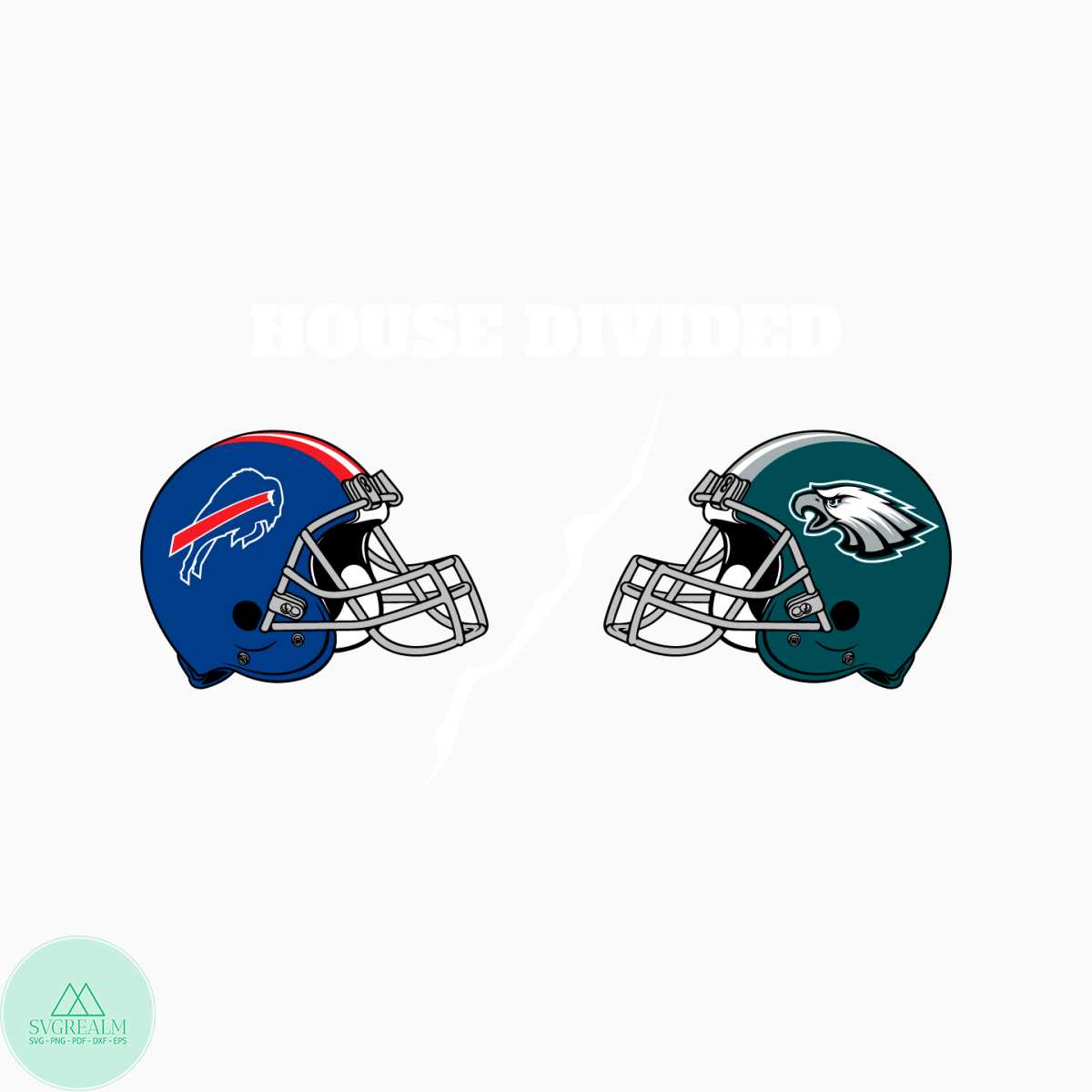 House Divided Bills And Eagles Helmets SVG - Inspire Uplift