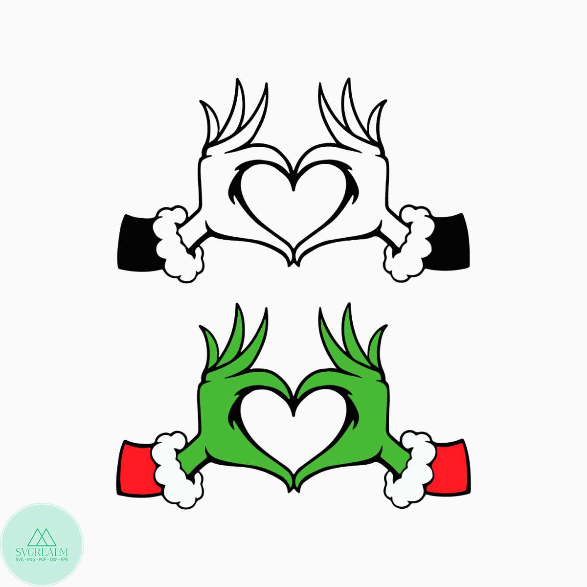Grinch Hand svg Grinch heart svg Grinch Face svg Grinch svg | Inspire ...