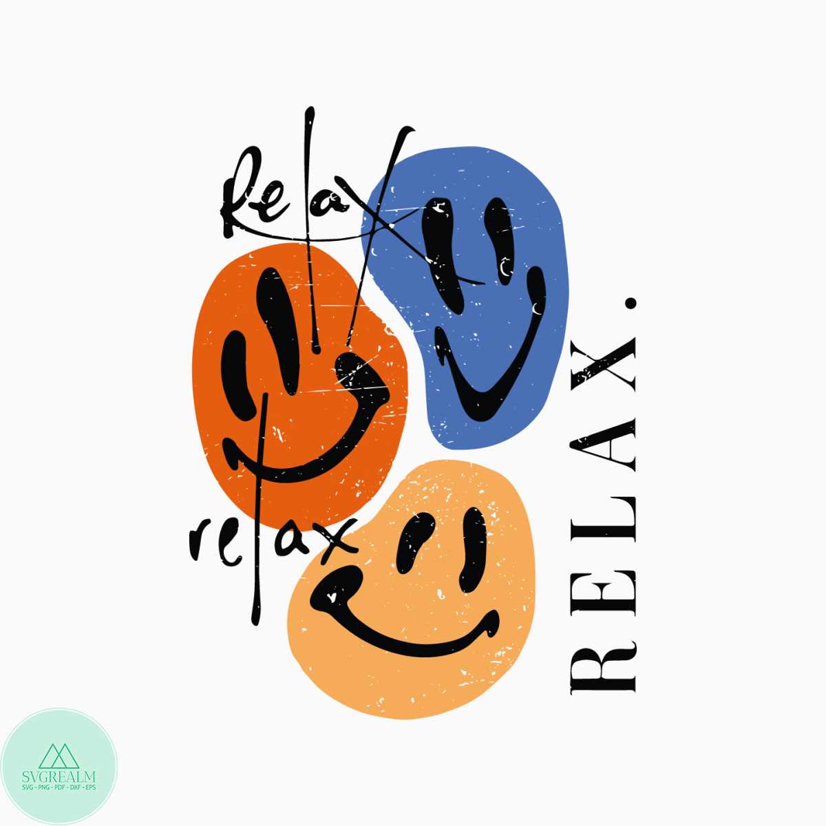 Relax Smiley Png, Trendy Png, Retro Sublimations, Designs Su - Inspire ...
