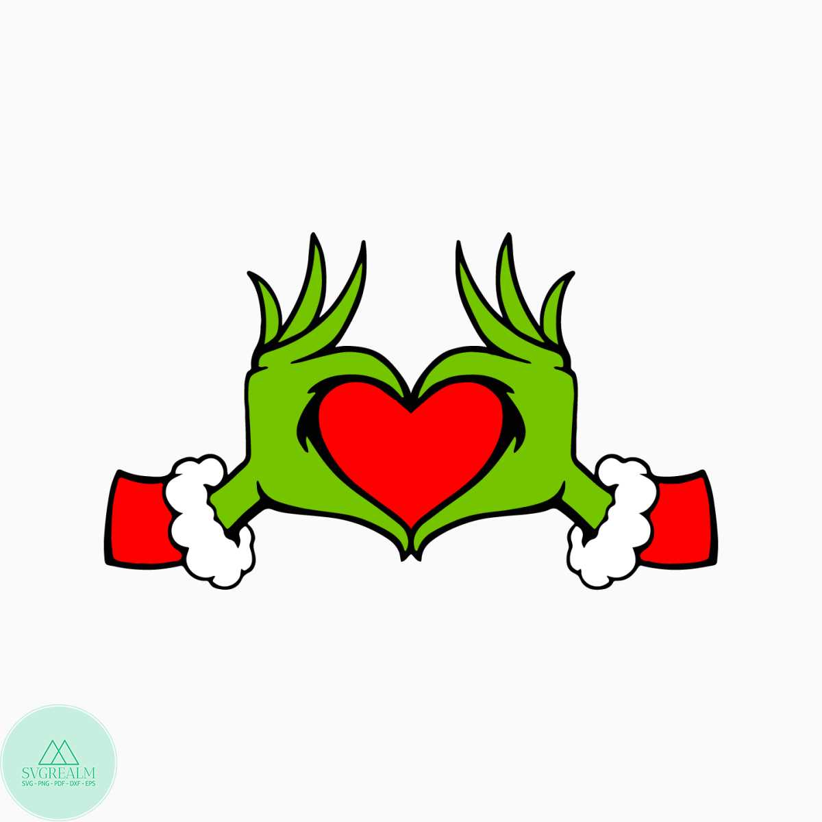 Grinch Heart Svg, Pn, Dxf, Grinch Hands Heart Svg, Layered G | Inspire ...