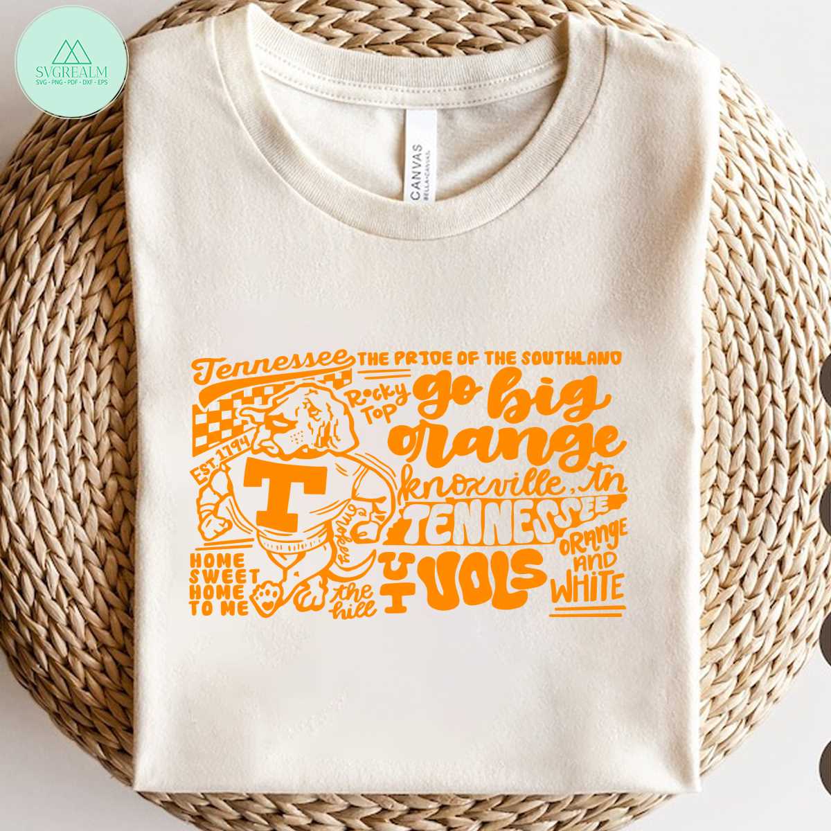 Tennessee Go Big Orange Distressed SVG | Inspire Uplift