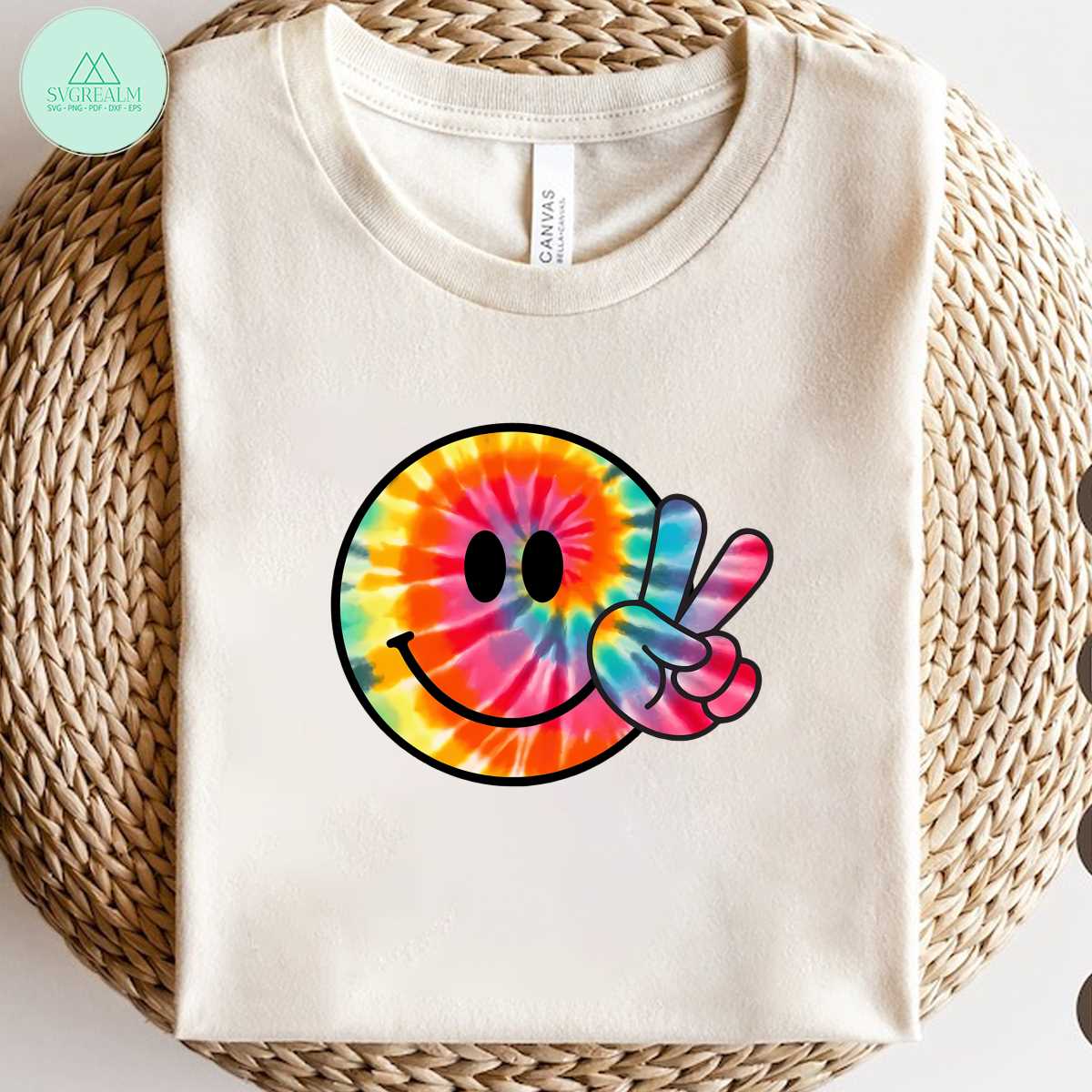Tie Dye Smiley Face PNG, Peace Sign png, Retro png, Happy Fa | Inspire ...