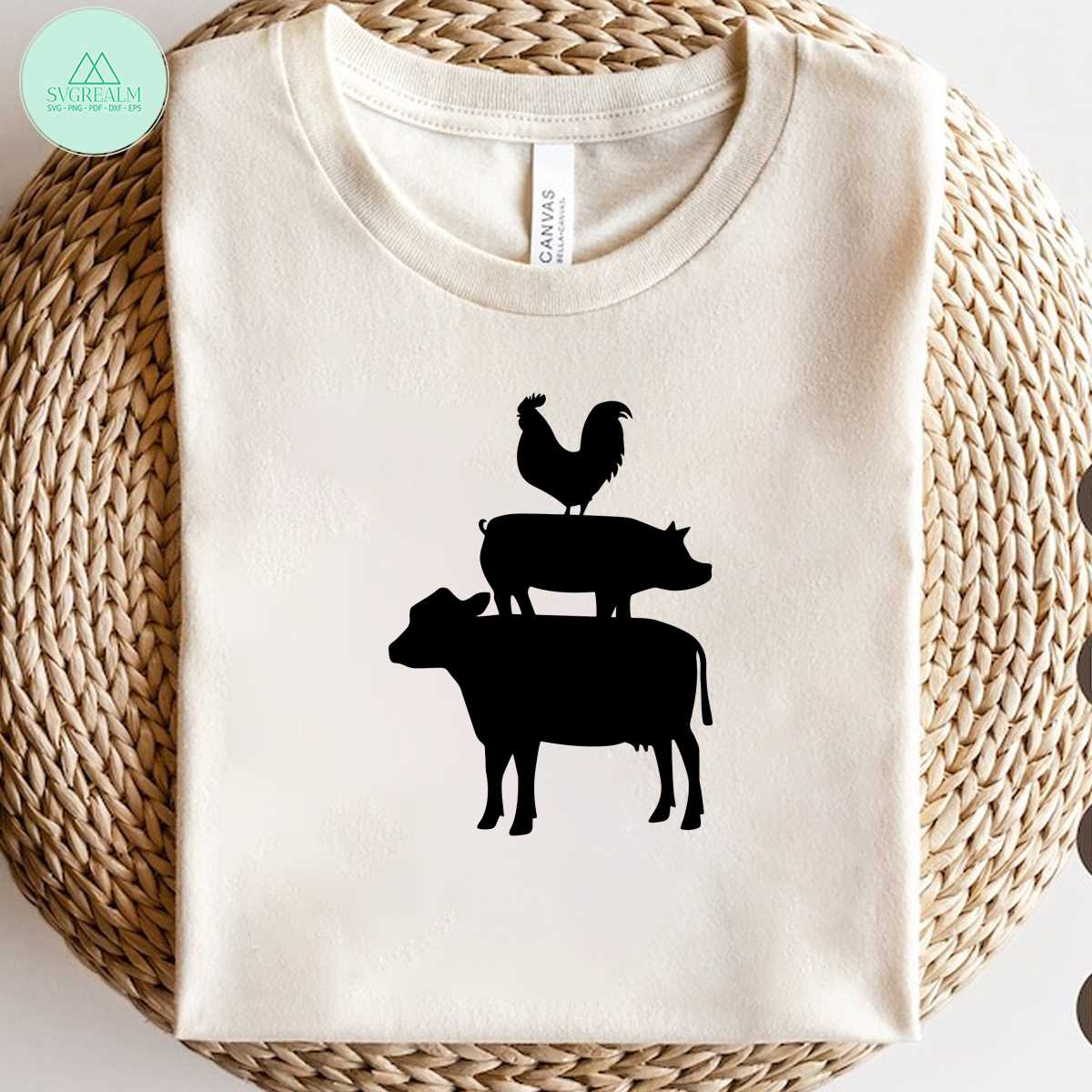 Stacked Animals Svg Farm Animals Svg Rooster Pig Cow Svg Sta | Inspire ...