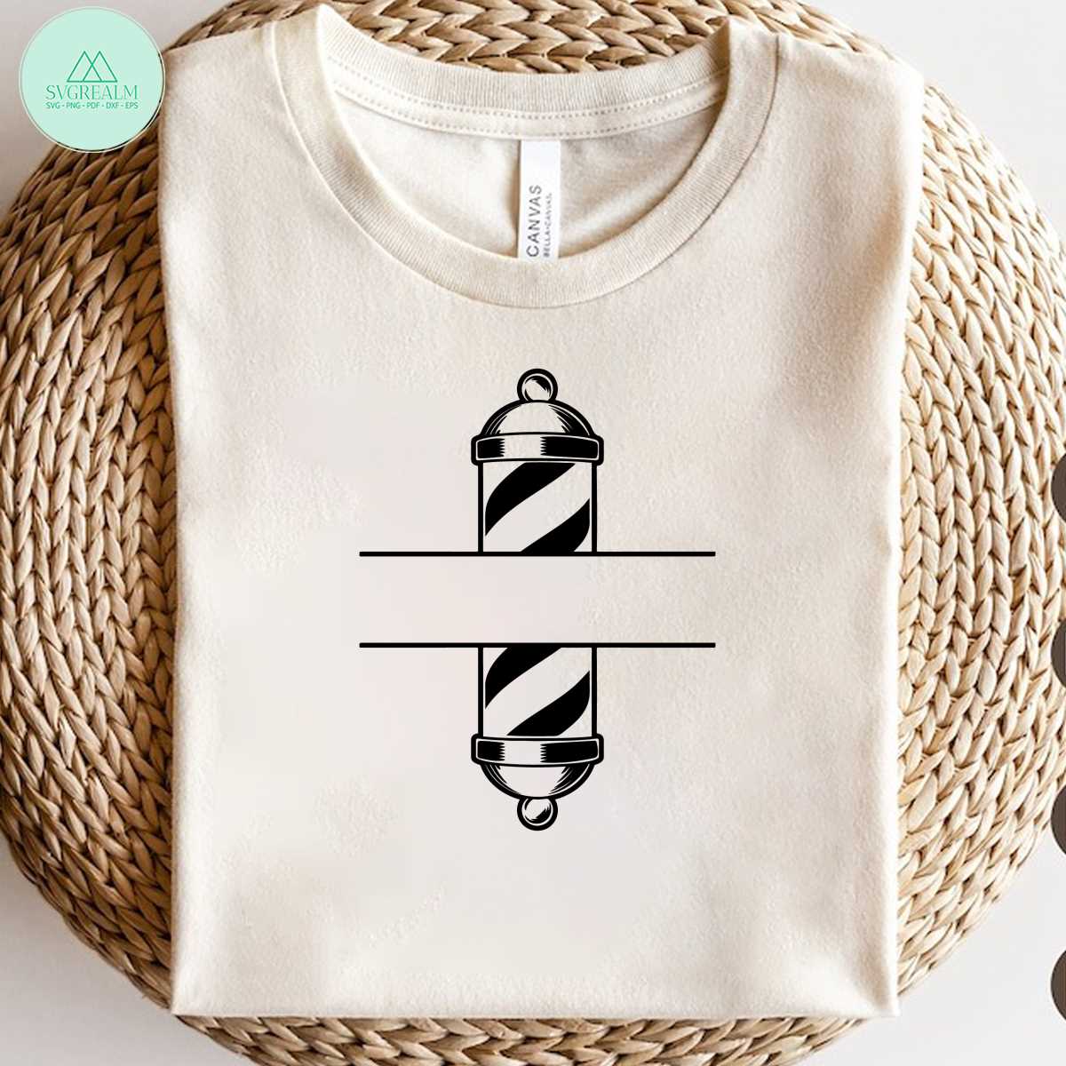 Barber Pole Monogram Svg, Barber Shop Svg, Split Name Frame, | Inspire ...