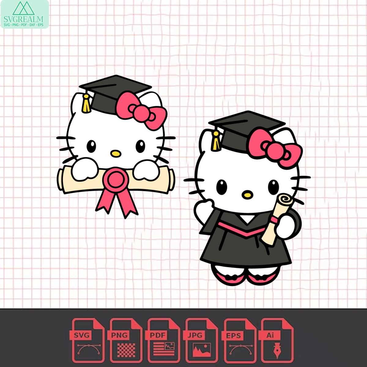 Hello Senior Kitty 2023 Graduation Season DXF, SVG, PNG File | Inspire ...