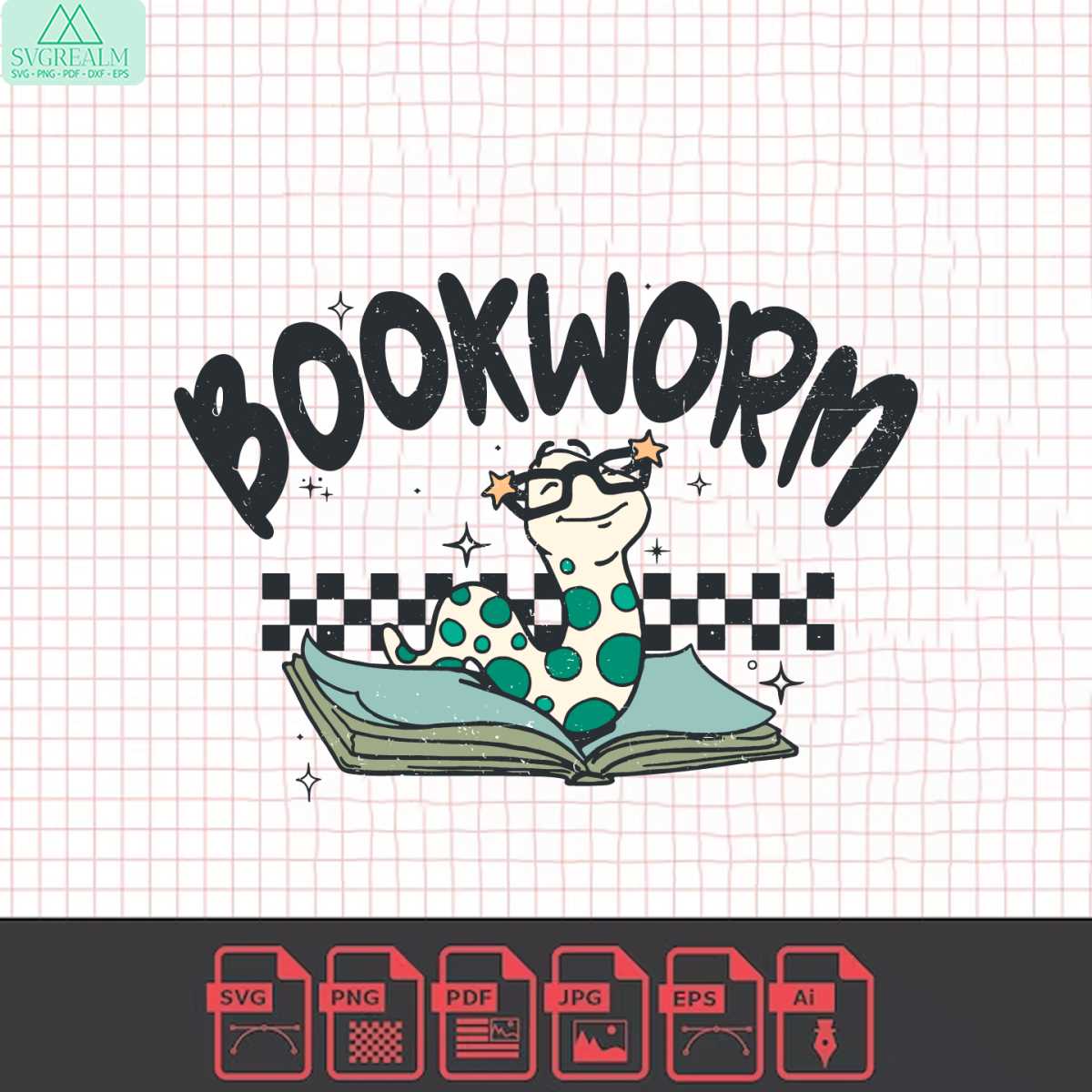 Bookworm Png, Retro Png, Cute Kids Png Sublimation, Digital | Inspire ...