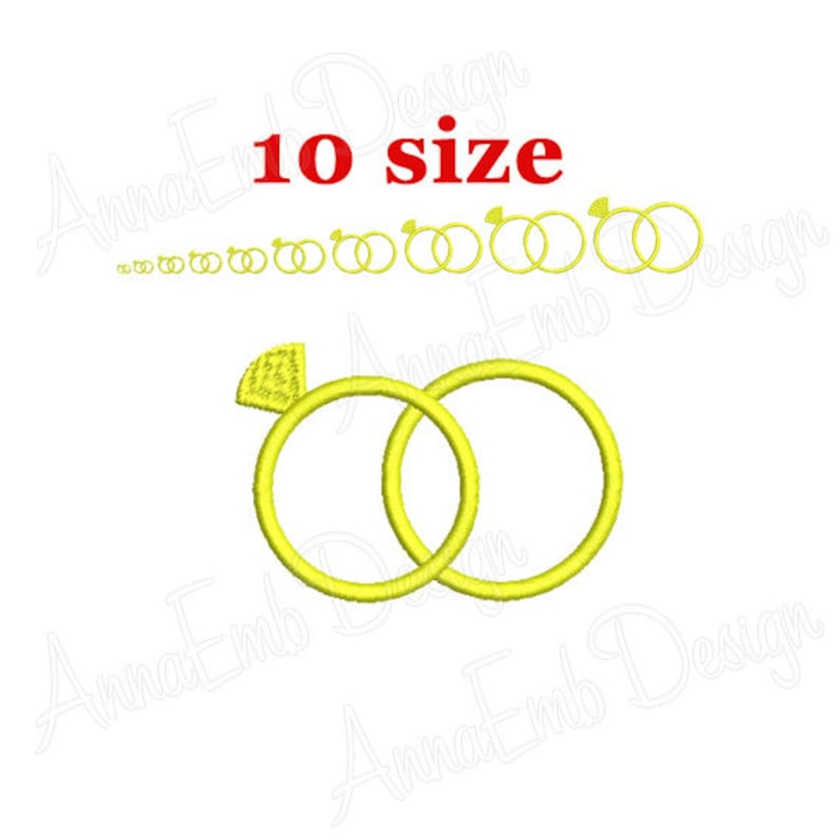 Wedding Rings Embroidery Design. Wedding Rings Silhouette Em | Inspire ...