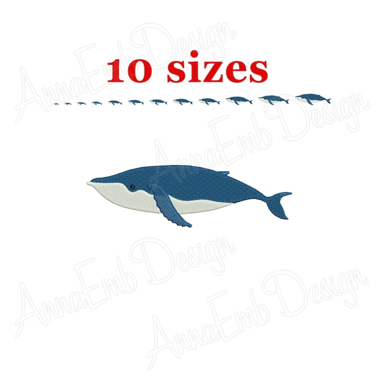 Whale Embroidery Design. Mini Whale. Machine embroidery desi | Inspire ...