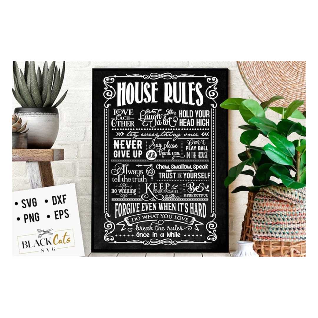 House Rules SVG, House rules poster svg, Welcome to our hous - Inspire ...